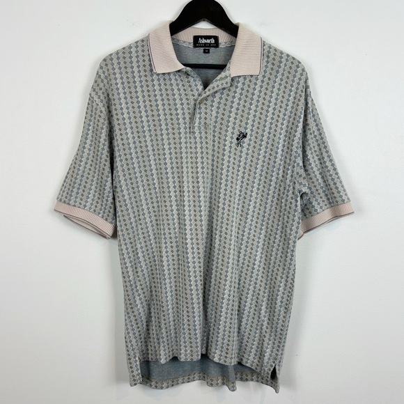 Ashworth | Shirts | Vintage Ashworth Golf Short Sleeve Notch Collar ...